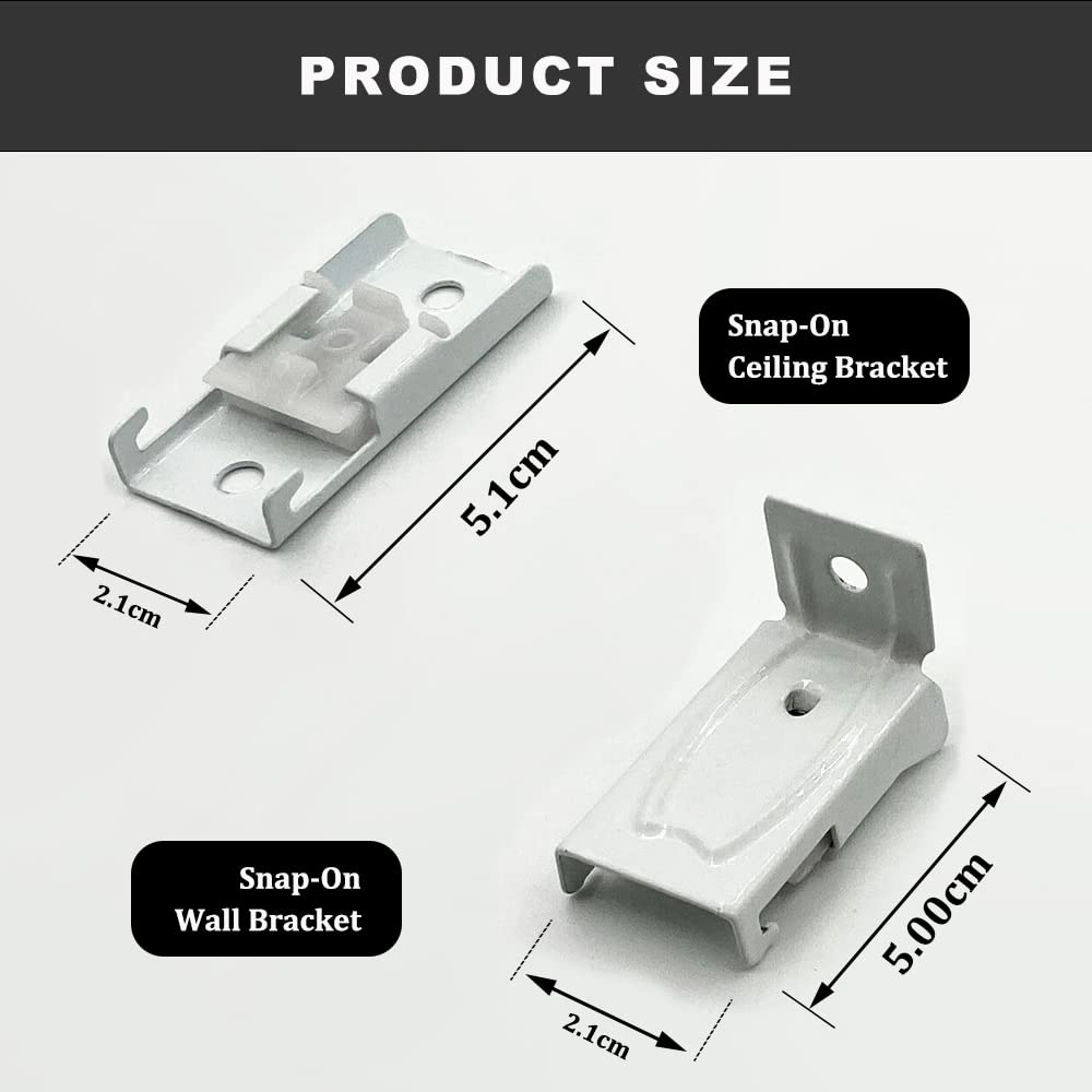 Snapklik.com : Ceiling Wall Mount Brackets For Bendable Curtain Track ...