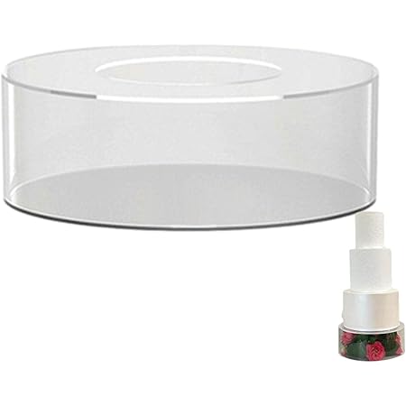 Amazon.com: 2 Pcs Acrylic Fillable Cake Stand Clear Cake Riser Cake ...