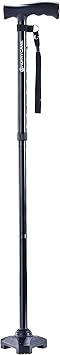 HurryCane HCANE-BK-C2 Freedom Edition Foldable Walking Cane with T ...