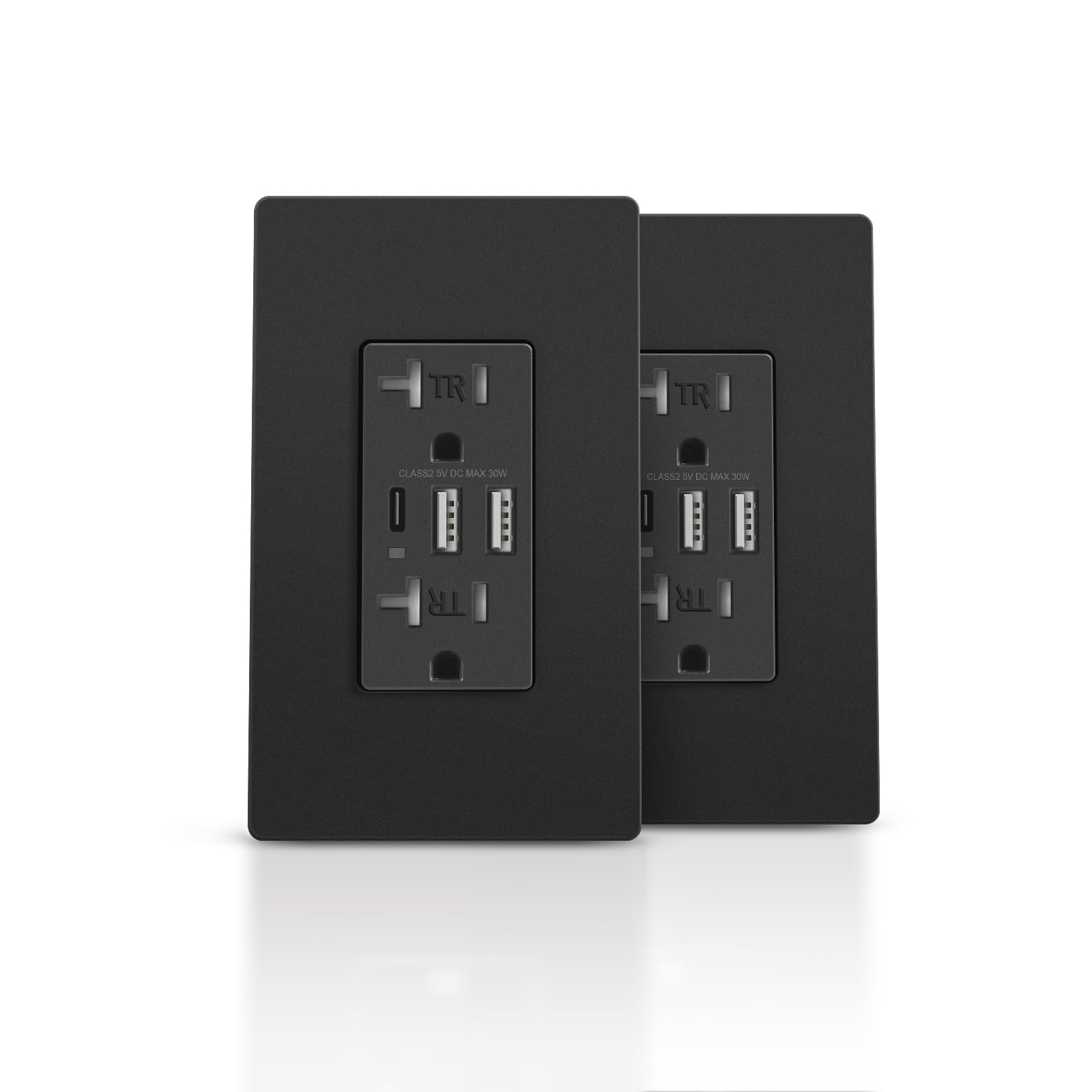 TOPELER 6.0A Wall Outlet with 3 USB Ports, 20Amp Duplex USB Wall ...