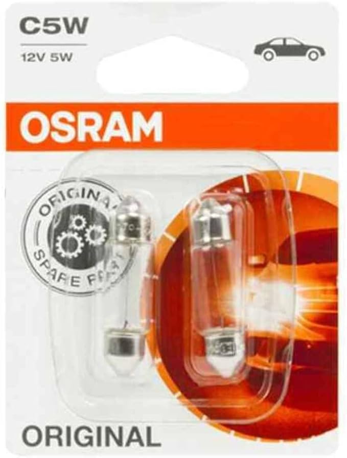 OSRAM 6418-02B Glühlampe Original Sv8,5-8 12V 5W, 2er-Set, Medium ...