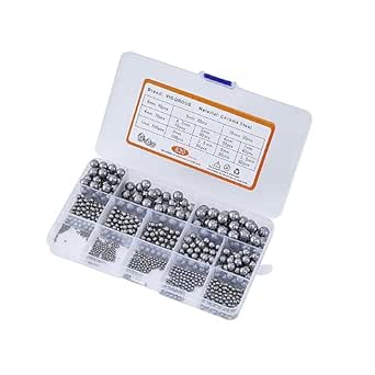 820Pcs 13 Sizes Metric Chrome Steel Precision Balls Assortment Kit G15 Bearing Balls Kit, 1mm ...