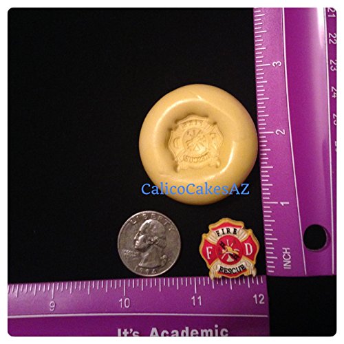 Amazon.com: Firefighter Logo Fondant Mold Chocolate Candy Gumpaste Soap ...
