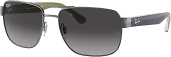 Ray-Ban RB3530 Sunglasses Bundle: RB 3530 004/8G Gunmetal Light Grey ...