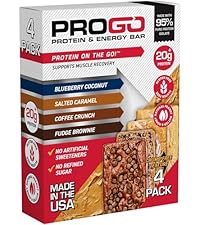 Amazon.com : ProGo Protein Bars, Low Sugar, High Protein Snacks (Up to ...