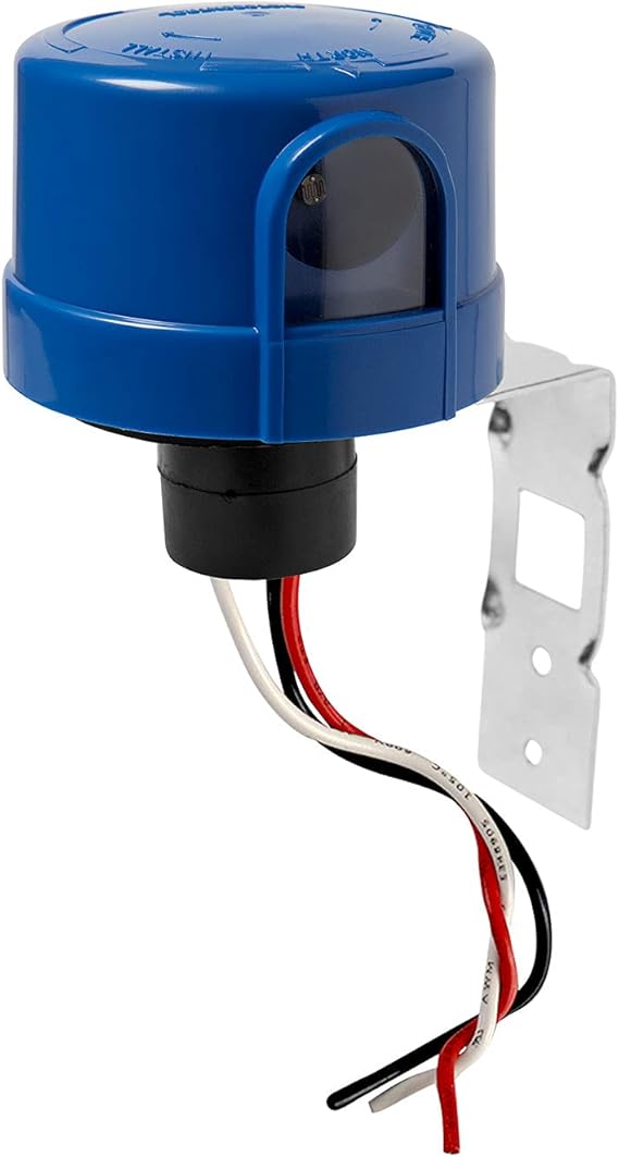 ILLUX Fotocelda 110v - 240v 1300w Para Exterior Incluye Base con cables ...