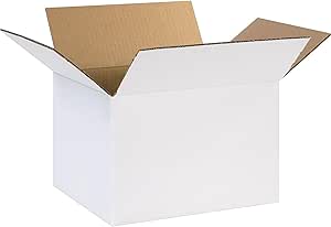 Amazon.com: The Packaging Wholesalers 12 x 10 x 8 White Inches Shipping ...