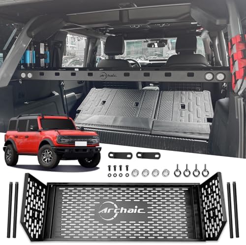 Amazon.com: Hooke Road Bronco Rear Cargo Basket Rack Storage Trunk ...