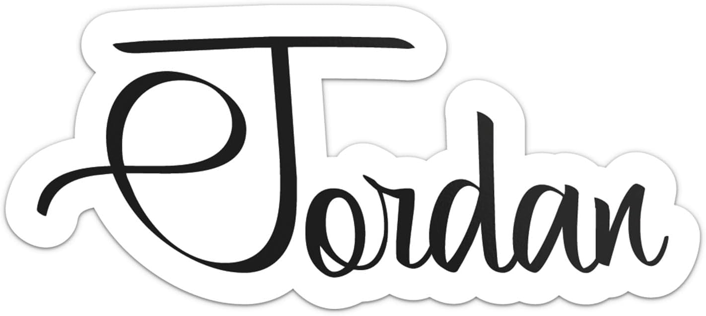 Amazon.com - Jordan Name Sticker, Car Bumper, Laptop, Water Bottle ...