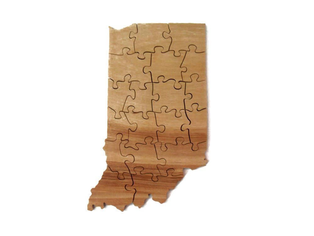 Amazon.com: Indiana Puzzle Made from Wood : Handmade Products
