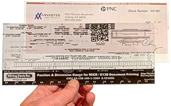 Elfring Fonts Inc MICR Check Position Gauge : Amazon.in: Industrial ...