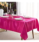 Amazon.com: KKJIAF 1 Pack Gold Satin Tablecloth 58" x 102" Rectangle ...