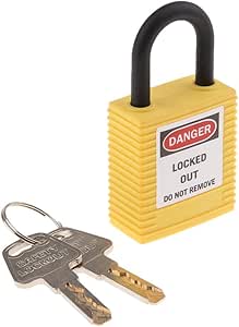 BESSTUUP Nylon Lock Beam Safety Lockout Padlock Safety Padlock Keyed ...