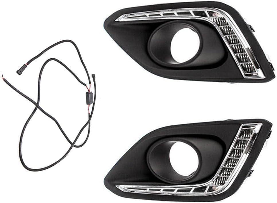 Amazon.com: KACEPAR Pair of Bumper Driving Running LED DRL Fog Light ...