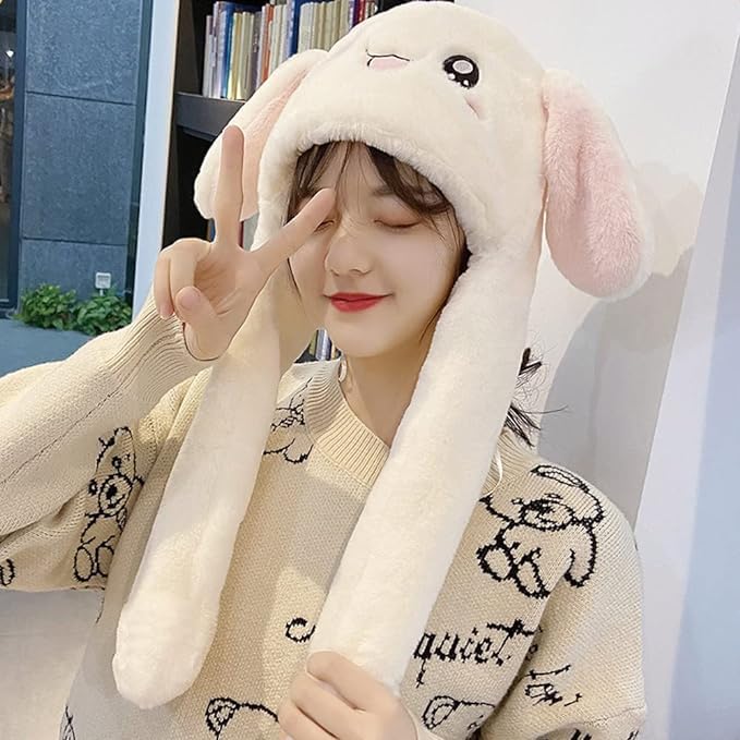 Snapklik.com : Topwon Bunny Hat Ear Moving Plush Animal Hats Earflap ...