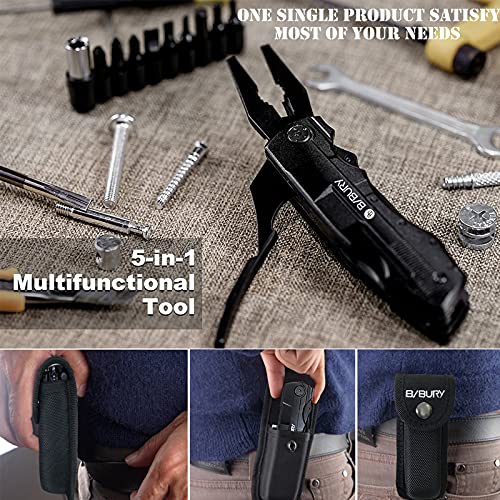 BIBURY 5-in-1 multifunctioneel mes, opvouwbaar multitool zakmes ...