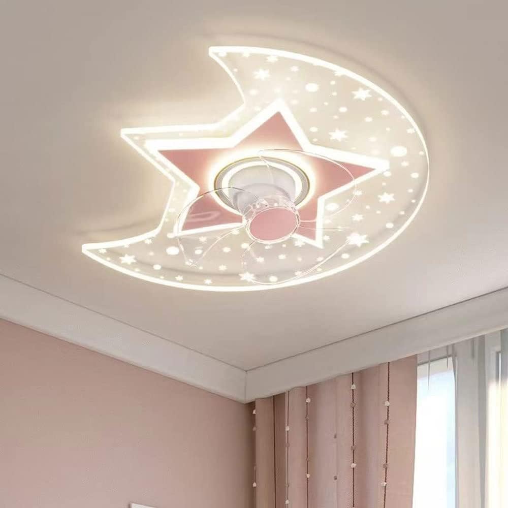 Amazon.com: ZXCAQD Kids Ceiling Fan Moon Light with Light with Remote ...