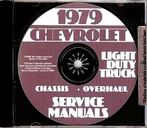 1979 CHEVY PICKUP And TRUCK REPAIR SHOP SERVICE MANUAL For K, C, G P ...
