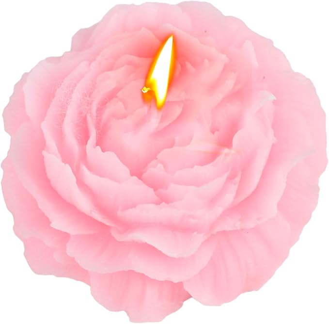 Amazon.com: Peony Flower Shape Candles 1 Pack Soy Wax Decorative Candle ...
