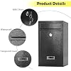 Large Size Post Box Wall Mounted Letter Box Easy to Install Steel Mail ...