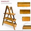 Amazon.com | Rustic Acacia Wooden 3-Tier Serving Tray - Foldable Wood ...