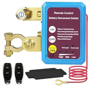 Amazon.com: Kill Switch for Car, Remote Battery Disconnect Switch (12V ...