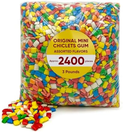 Amazon.com : Original Mini Chiclets Gum for Bubble Machine, 3 Pounds ...