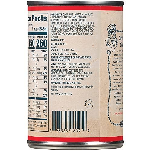 Snapklik.com : Snows Manhattan Clam Chowder, 15 Oz Can