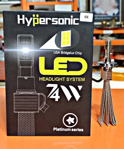 Generic Hypersonic LED Headlight System Bridglux Chip 74W : Amazon.in ...