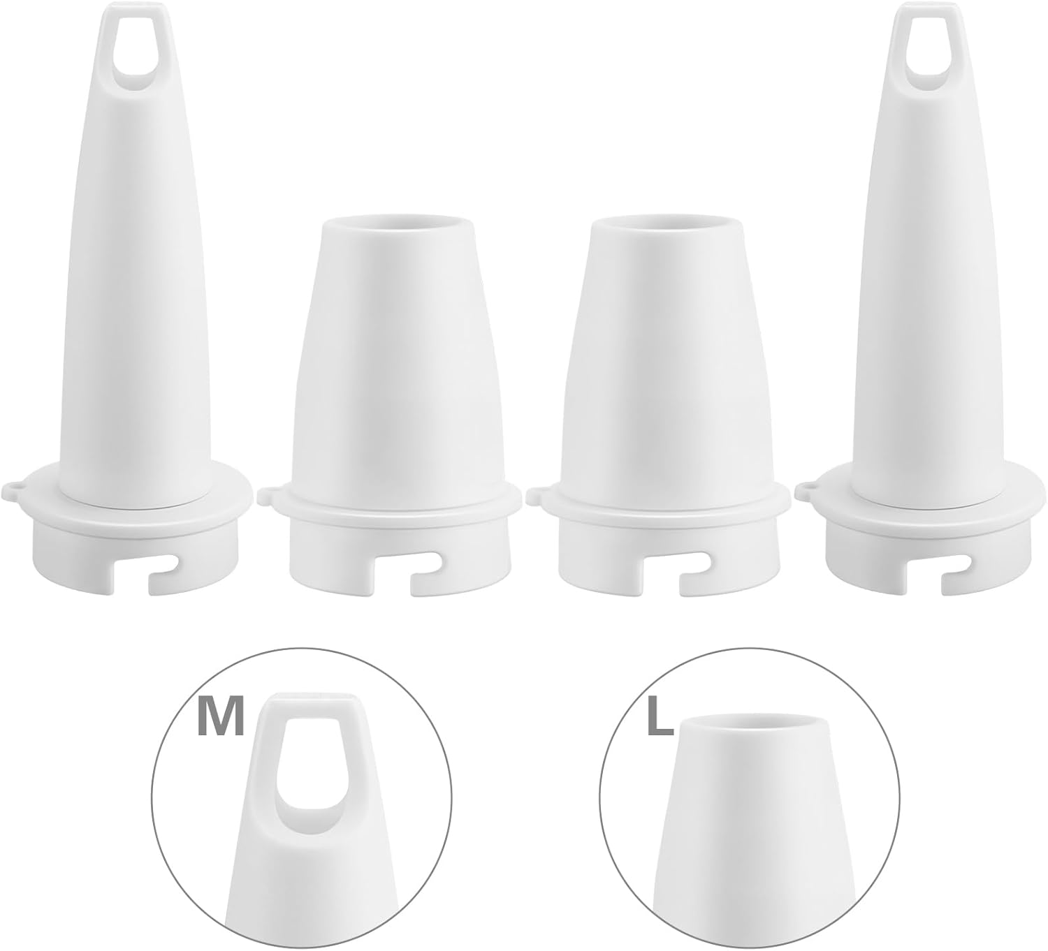 Amazon.com : Innconee 4 Pcs Plastic Air Pump Nozzles Fitting 2 Sizes ...