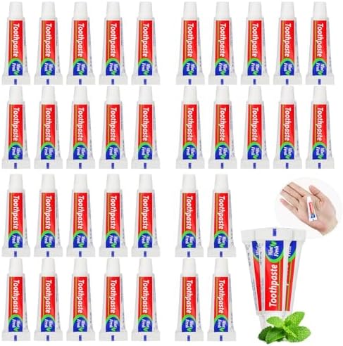 Amazon.com: HAIFOTRVA 50 Tubes Bulk Travel Size Toothpaste,0.176 oz ...