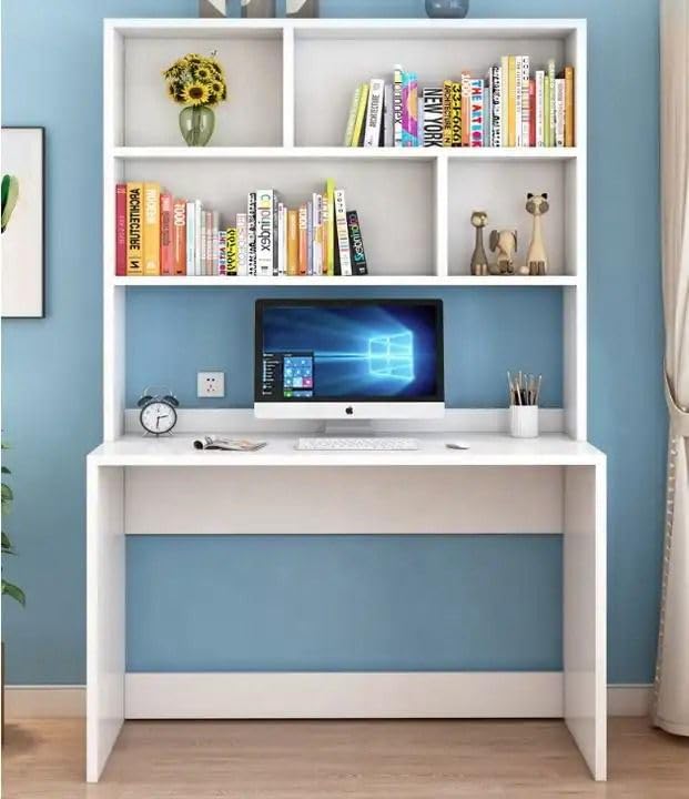 Lukzer Engineered Wood Computer Desk Study Table with Book Shelf for ...