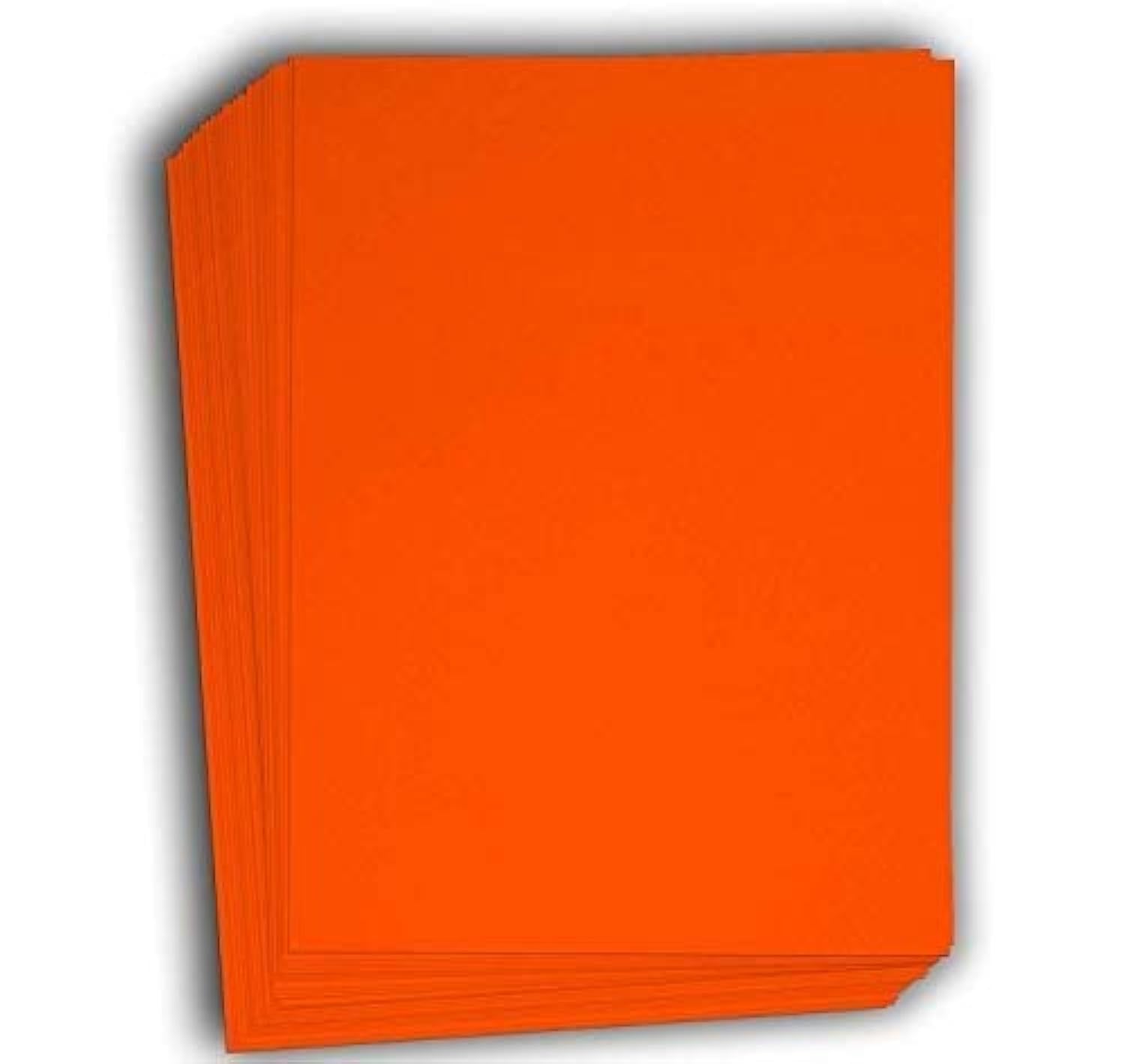 Snapklik.com : Colored Cardstock Scrapbook Paper 8.5" X 11" Fire Orange ...