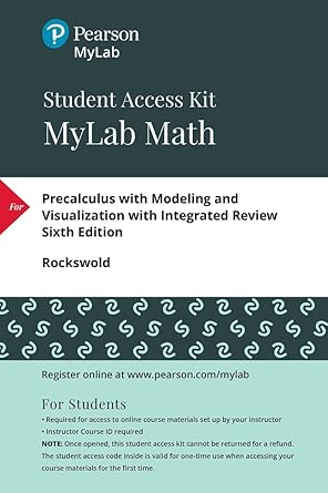 Precalculus with Modeling and Visualization with Integrated Review ...