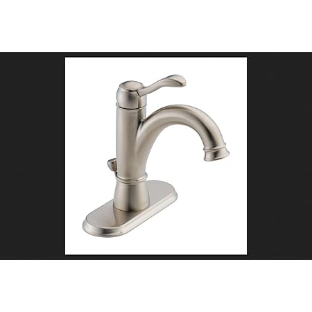 Delta Porter Single Handle Lavatory Pop-Up Faucet 4 in. Brushed Nickel ...
