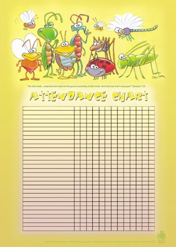 Bugs Attendance Chart : Amazon.co.uk: Stationery & Office Supplies