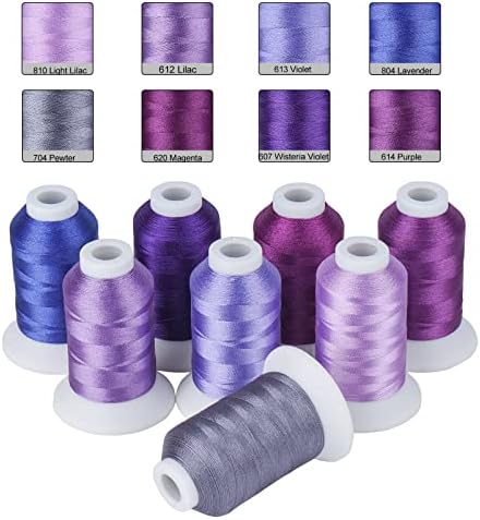 Amazon.com: Simthread 5500Yds 40WT Embroidery Thread – 100% Polyester ...