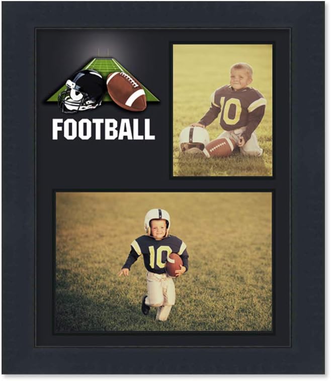 Amazon.com - CountryArtHouse Football Theme Black Wood Frame and ...