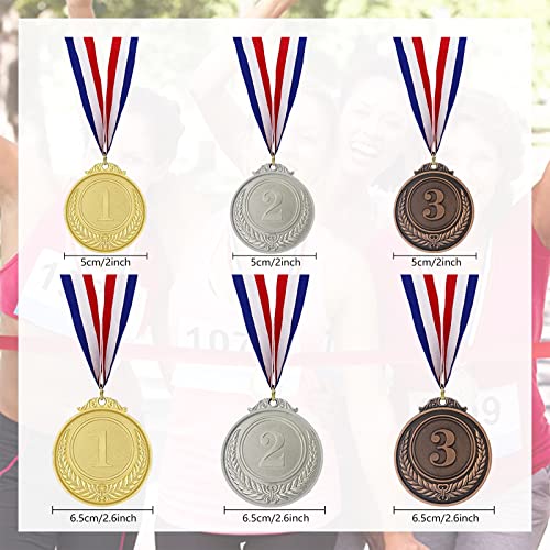 RONGYI Gold Silver Bronze Medals, 1st 2nd 3rd Award, Medals with Ribbon ...