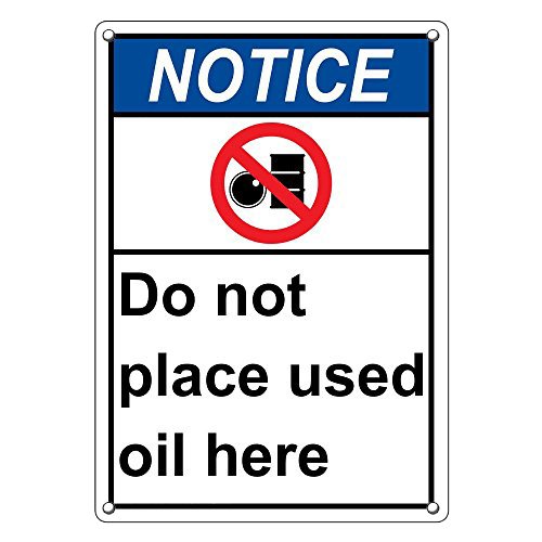 Amazon.com: Weatherproof Plastic Vertical ANSI Notice Do Not Place Used ...