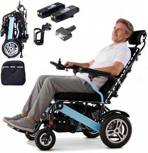 Amazon.com: 3-in-1 Reclining Electric Wheelchair, 21'' Wide Seat 700W ...