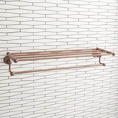 Amazon.com: Signature Hardware 433255 Cooper 23-3/4" Solid Brass Towel ...