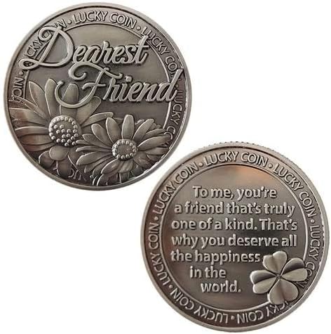 QUEAMBLER Lucky Coin Good Luck Sentimental Good Luck Coins Engraved ...