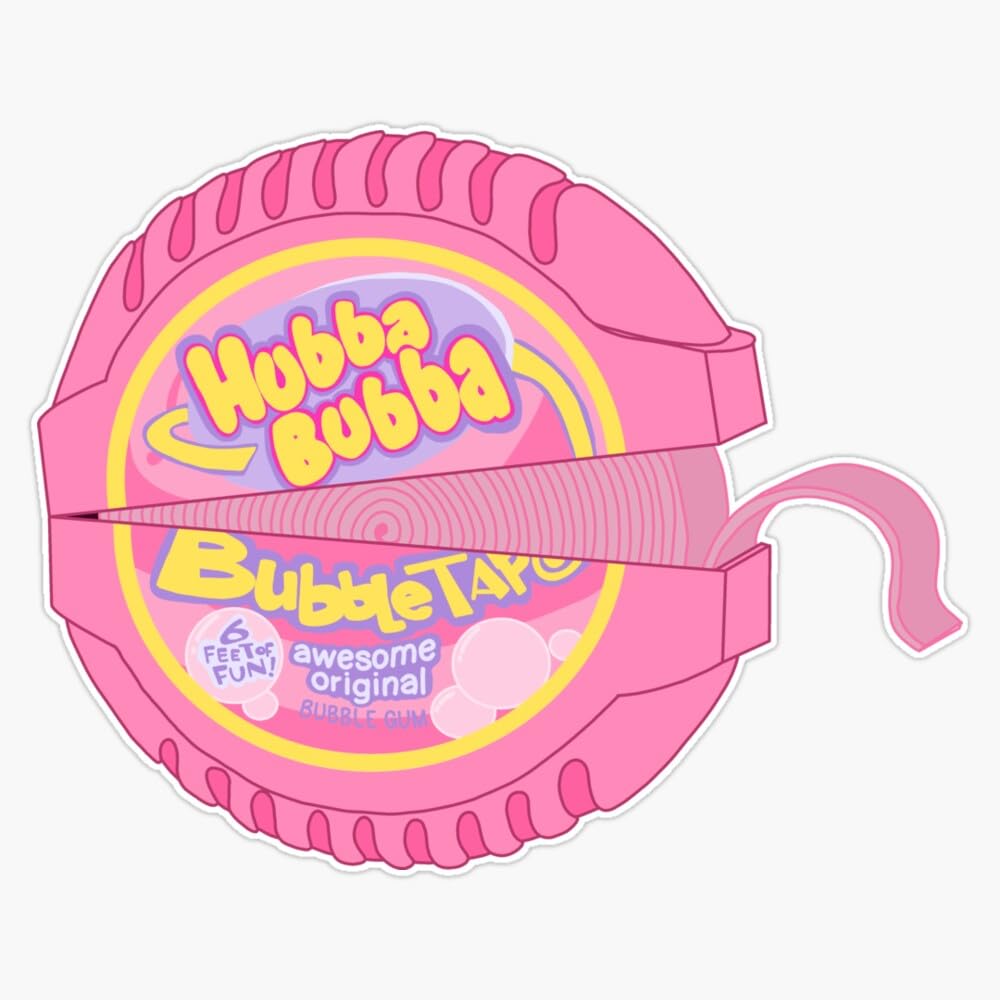 Amazon.com - Hubba Bubba Gum Tape Sticker Vinyl Waterproof Sticker ...