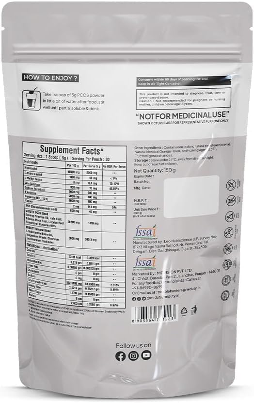 SPK’s PCOS Powder – Myo Inositol and D Chiro Inositol- PCOD – PCOS ...