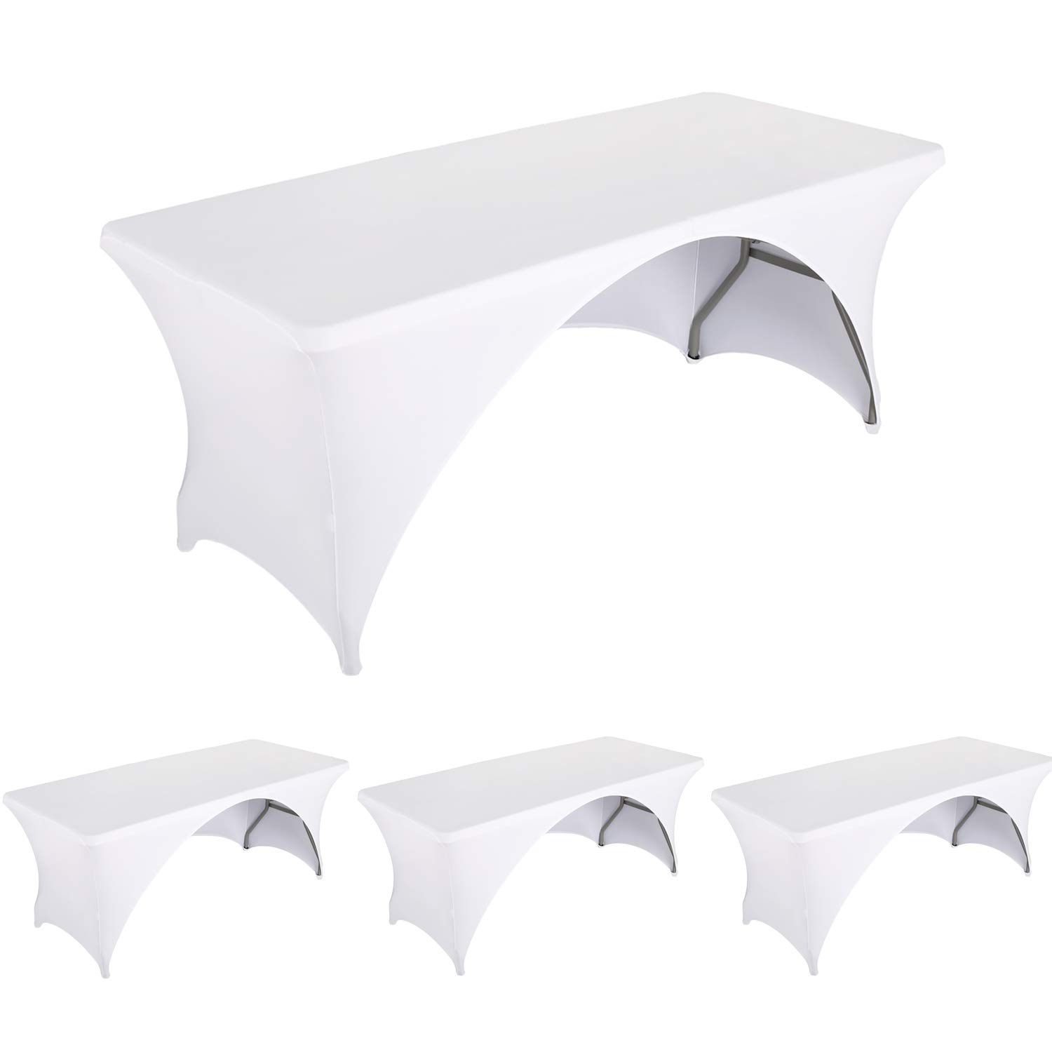 Amazon.com: LZY 4 Pack Fitted Table Covers for 6 Foot Folding Tables ...