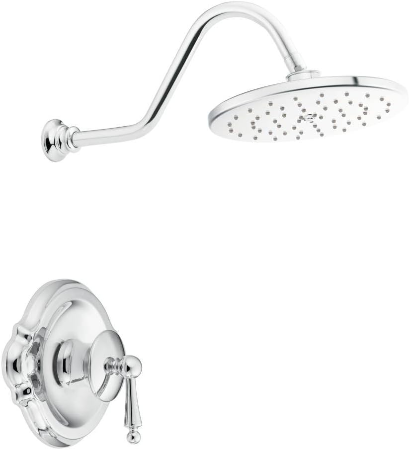Moen TS312-2520 Waterhill Posi-Temp Shower Trim Kit with Valve, Chrome ...