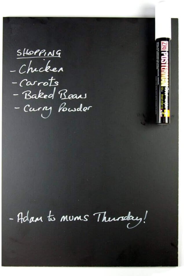 A4 EaziWipe® Memo Fridge Chalkboard with Magnetic Fixings. Kitchen ...