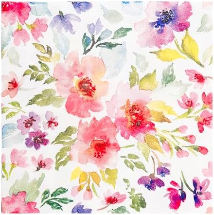 Amazon.com: 100Pcs Floral Luncheon Napkins Spring Summer Flowers Paper ...