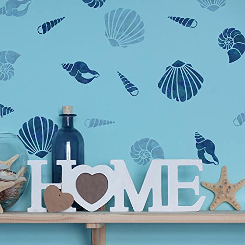 CraftStar Sea Shell Stencil Pack – 4 Different Shell Stencils On an A4 ...